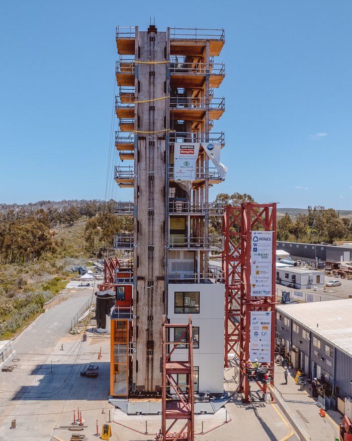 LEVER » Innovation » NHERI TallWood Project, Ten Story Test