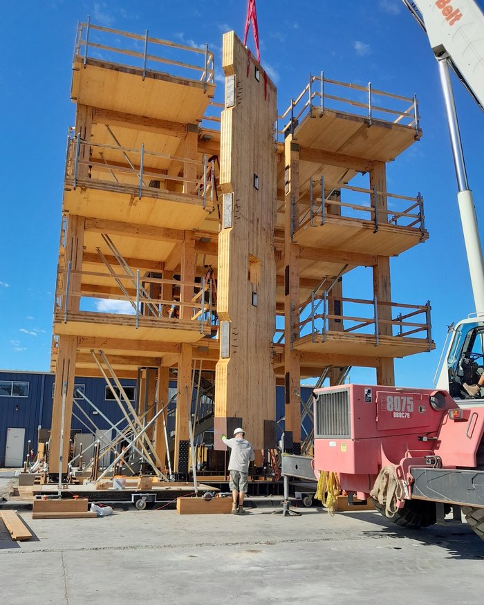 LEVER » Innovation » NHERI TallWood Project, Ten Story Test